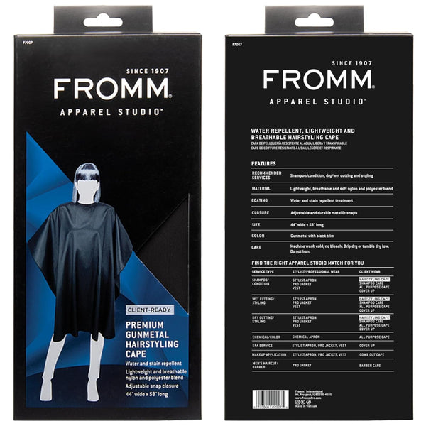 Fromm Premium Hair Styling Cape Gunmetal - Image Beauty