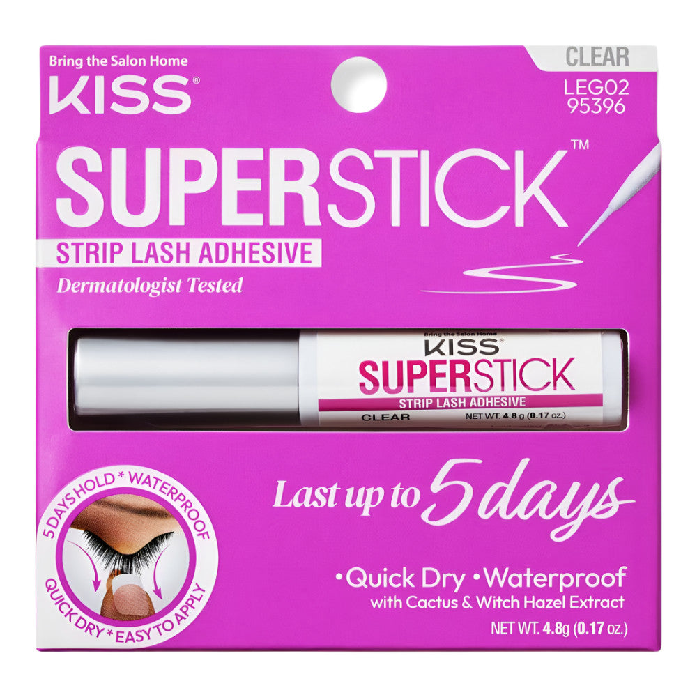 Kiss Superstick Strip Lash Adhesive Clear - Image Beauty