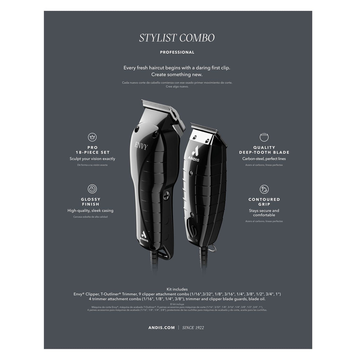 Andis Stylist Envy Combo Kit - Image Beauty