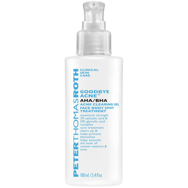 Peter Thomas Roth Goodbye Acne AHA/BHA Acne Clearing Gel Face Body Spot ...