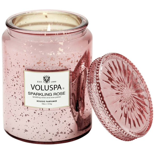 Voluspa Large Jar Candle Sparkling Rose - Image Beauty