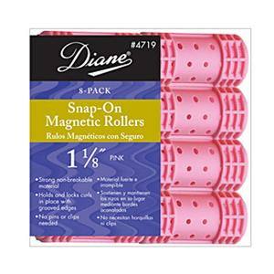 DIANE SNAP-ON MAG ROLLERS PINK 1 1/8 IN.- 8 C - Image Beauty